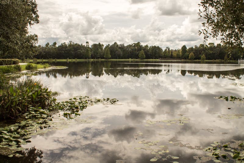 Cloud Reflection on Lake stock photo. Image of landscape - 96569618