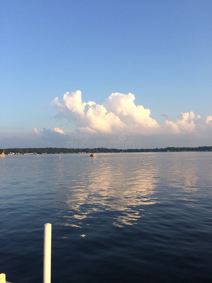Cloud reflection on lake stock image. Image of lake, cloud - 44469467