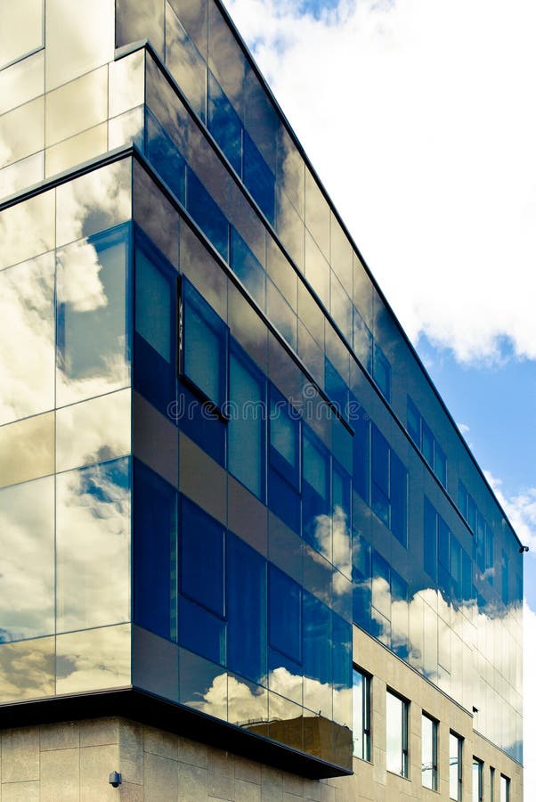 Cloud Reflection on Glass Facade Stock Photo - Image of glass, daylight ...