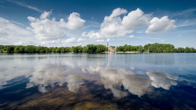 Cloud Reflections in the River. Stock Photo - Image of water ...