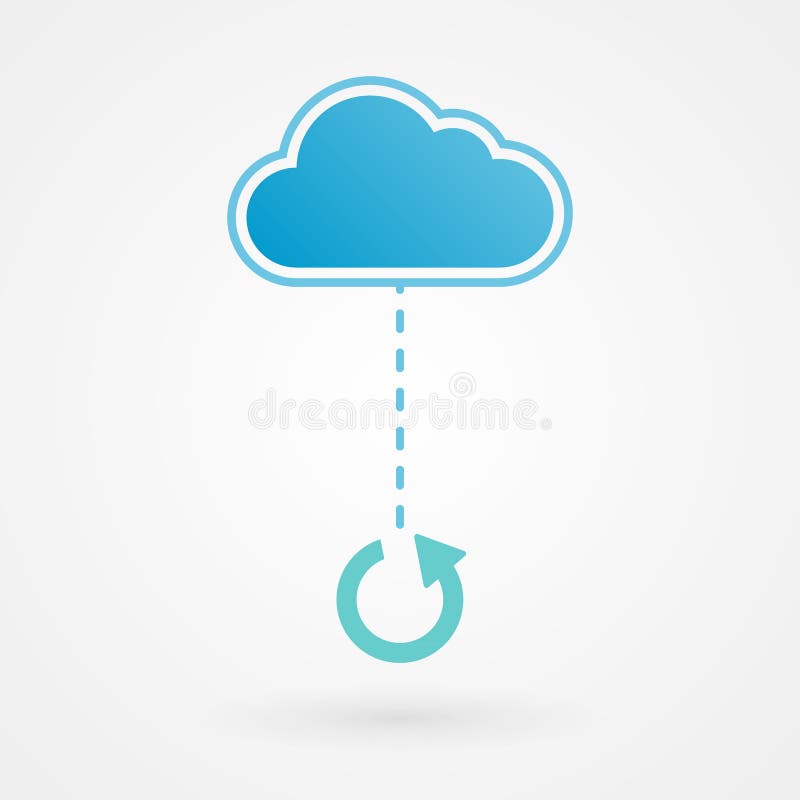 Cloud and Refresh Icon. Concept of Reset. Vector Illustration, Flat ...