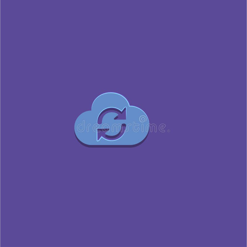 Cloud Refresh Icon. stock vector. Illustration of storm - 161983640