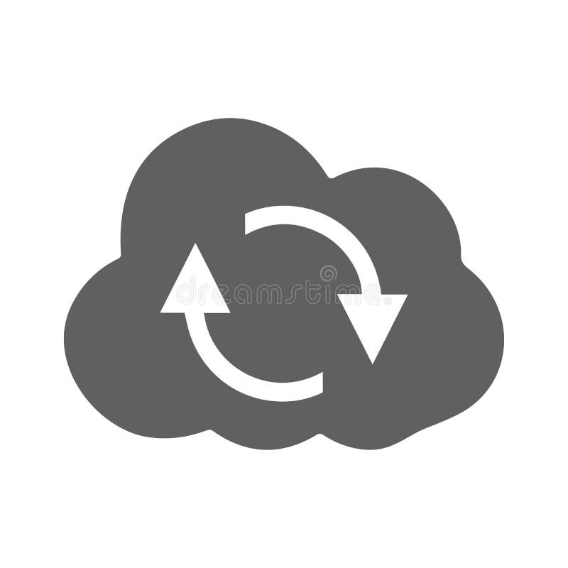 Cloud Refresh, Sync Icon. Gray Color Stock Vector - Illustration of ...