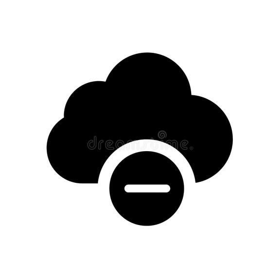 Cloud Remove Delete Network Storage Icon Isolated on White Background ...