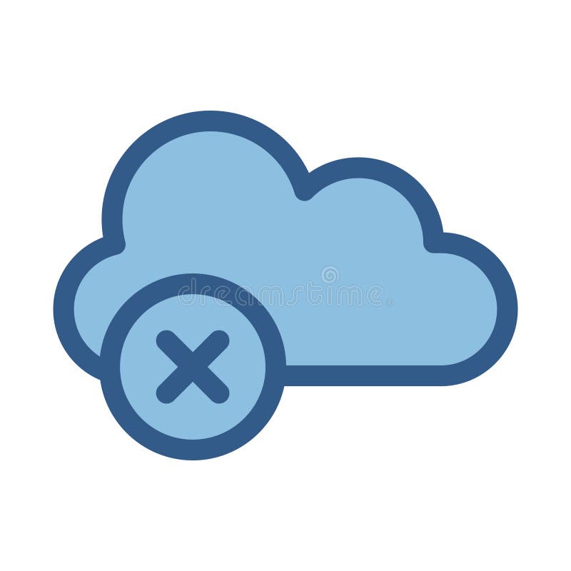 Cloud Removed Fill Isolated Vector Icon Which Can Easily Modify or Edit ...
