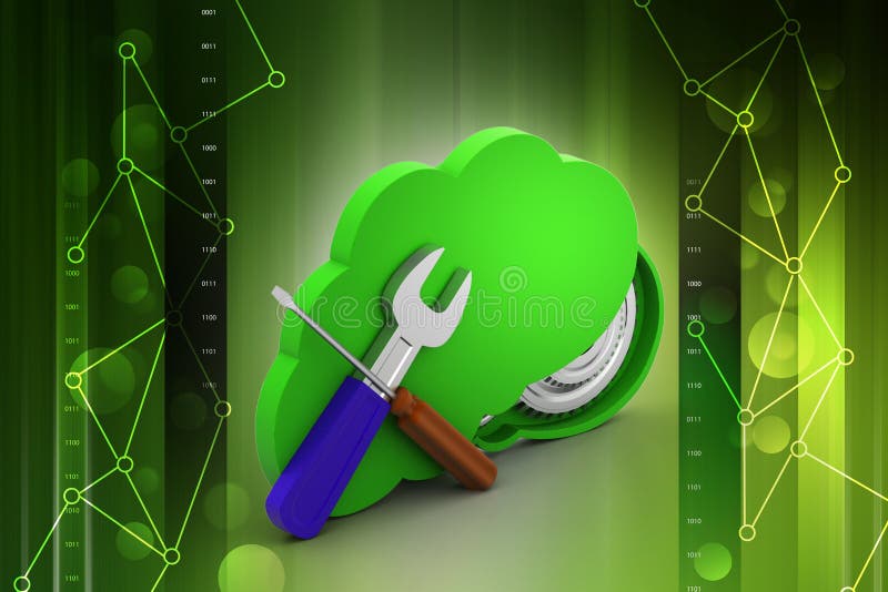 Cloud repair concept stock illustration. Illustration of abstract ...