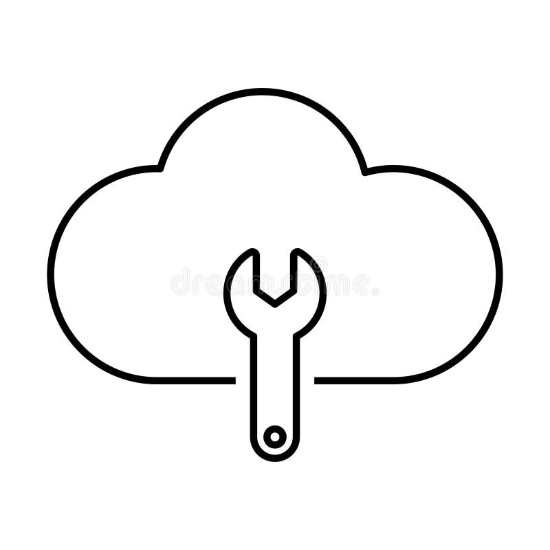 Cloud Repair Icon stock illustration. Illustration of beautiful - 255889520