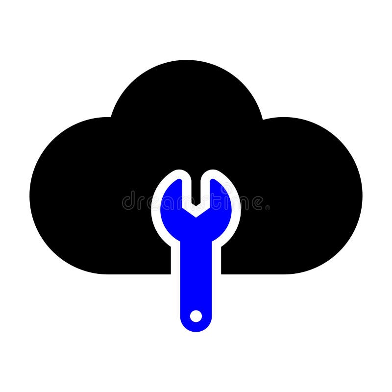 Cloud Fix and Repair Icon Logo Design Element Stock Vector ...