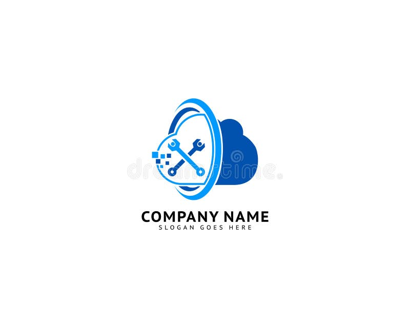 Cloud Fix and Repair Icon Logo Design Element Stock Vector ...
