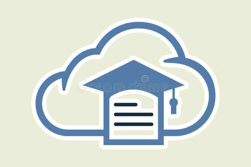 Cloud Report Sticker Logo Design. Vector Illustration Sticker Icon with ...