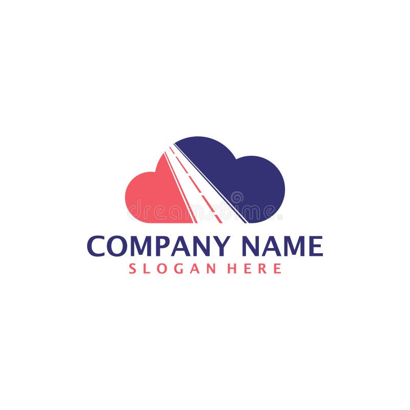 Cloud Road Logo Design Vector. Cloud Road Logo Design Template Concept ...