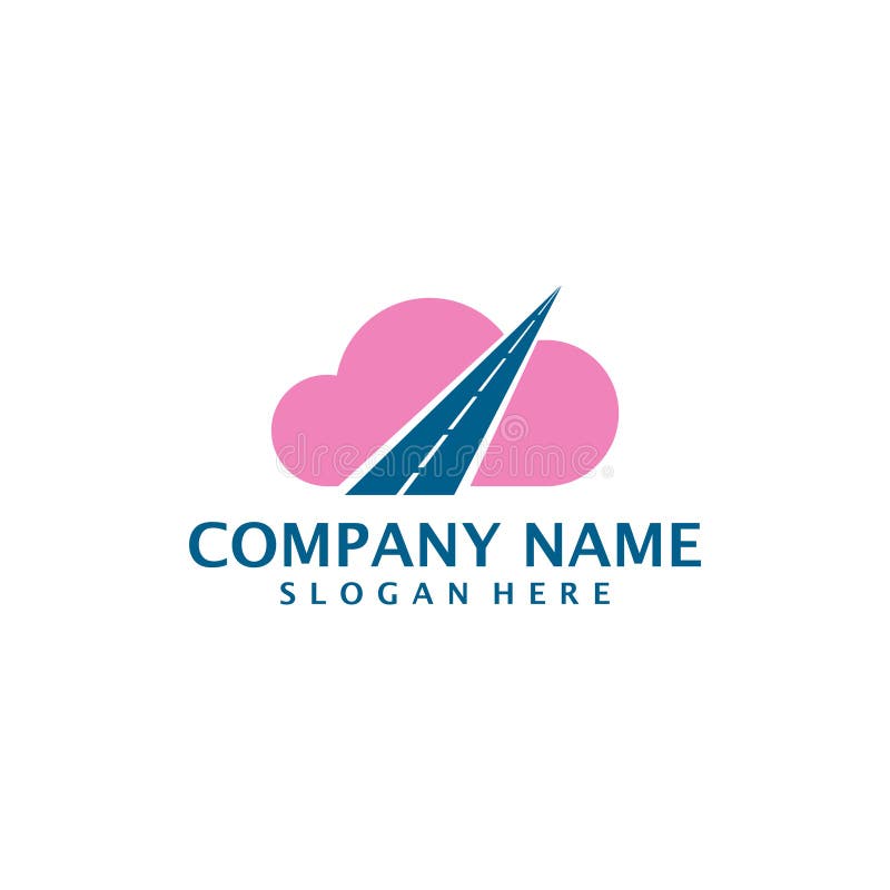 Cloud Road Logo Design Vector. Cloud Road Logo Design Template Concept ...
