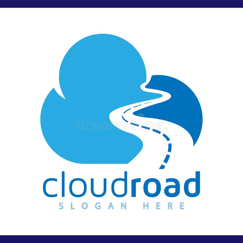 Cloud Road Logo Vector Element. Road Logo Template Stock Vector ...