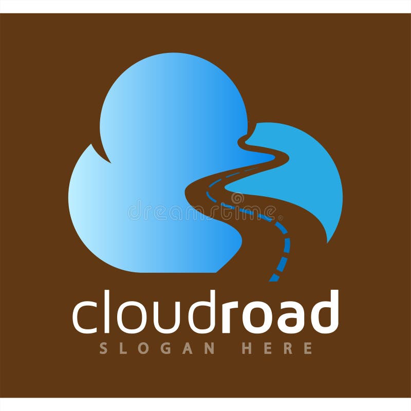Cloud Road Logo Vector Element. Road Logo Template Stock Vector ...