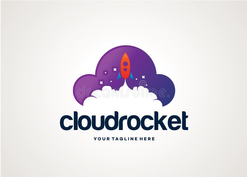 Cloud Rocket Logo Template Design Vector Stock Vector - Illustration of technology, geek: 211740124