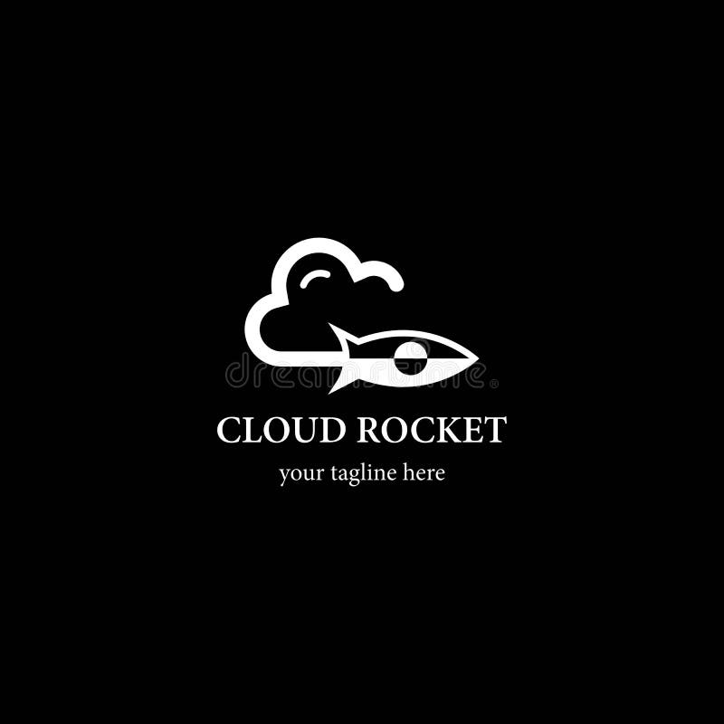 Cloud rocket logo vector stock illustration. Illustration of download ...