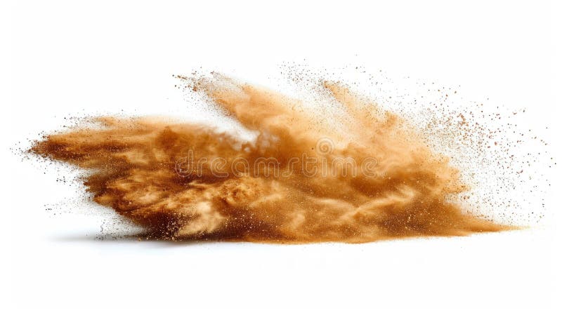 Cloud of Sand Explodes Outward, Creating a Swirling Vortex of Dust ...