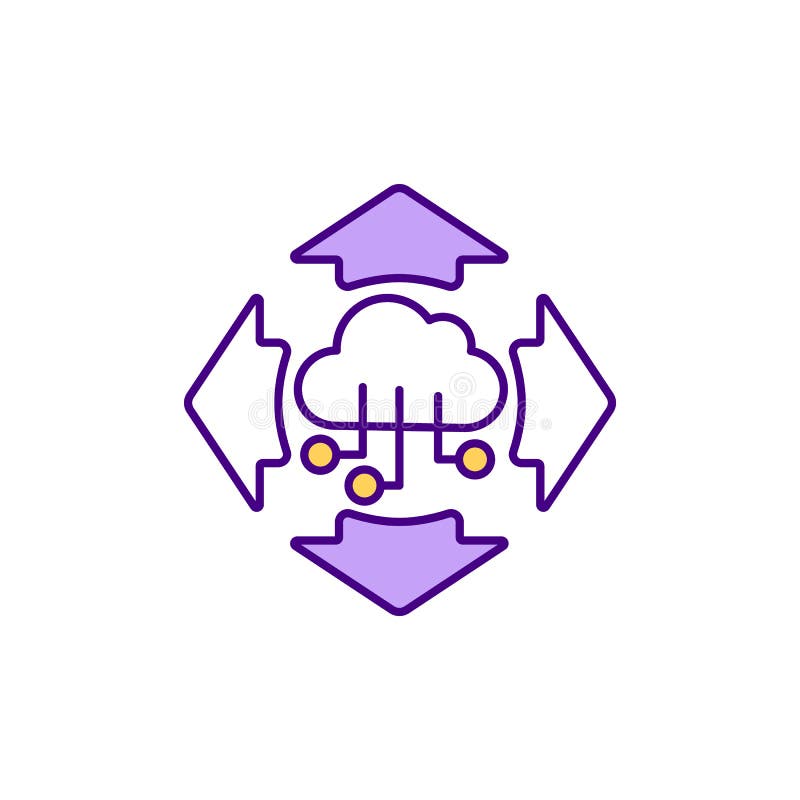 Scalability Or Scalable System Line Sign Icon Or Logo Scalability