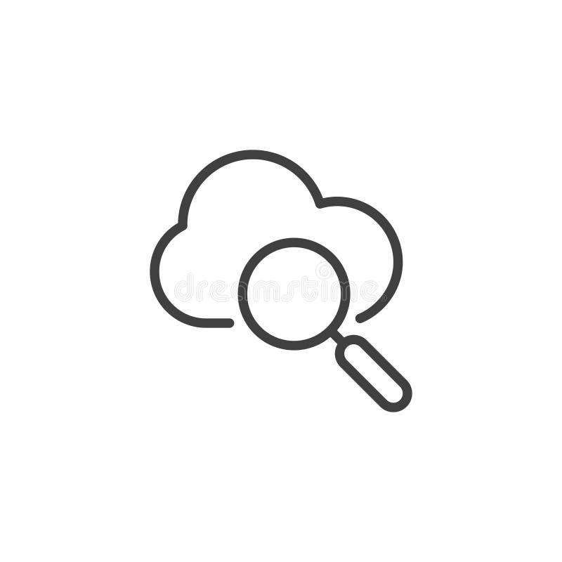 Cloud scan line icon. stock illustration. Illustration of graphics ...