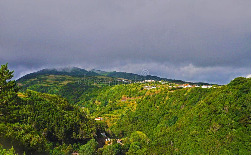 Cloud Scenery of the Azores Stock Photo - Image of mountains, scenery ...