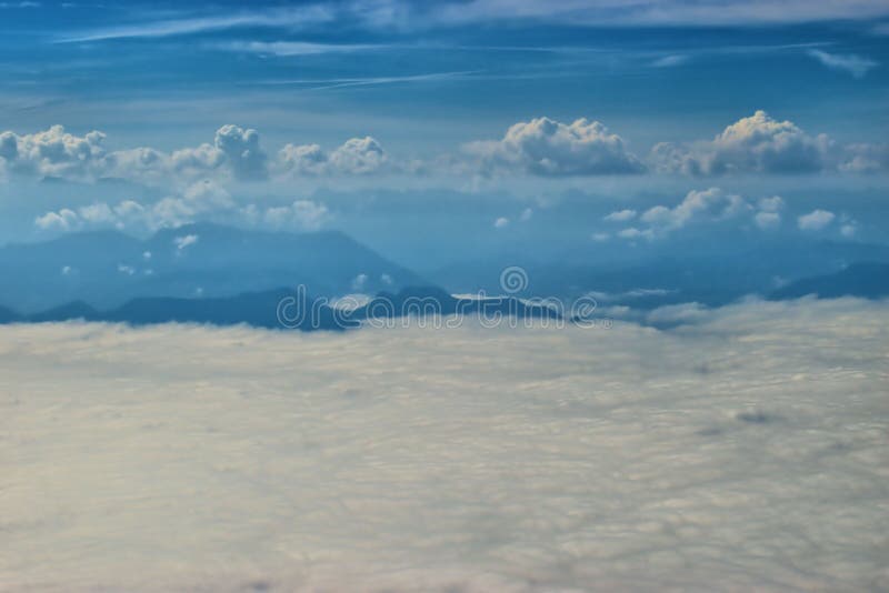 Cloud Scenery during a Flight Over Austria 11.9.2020 Stock Photo ...