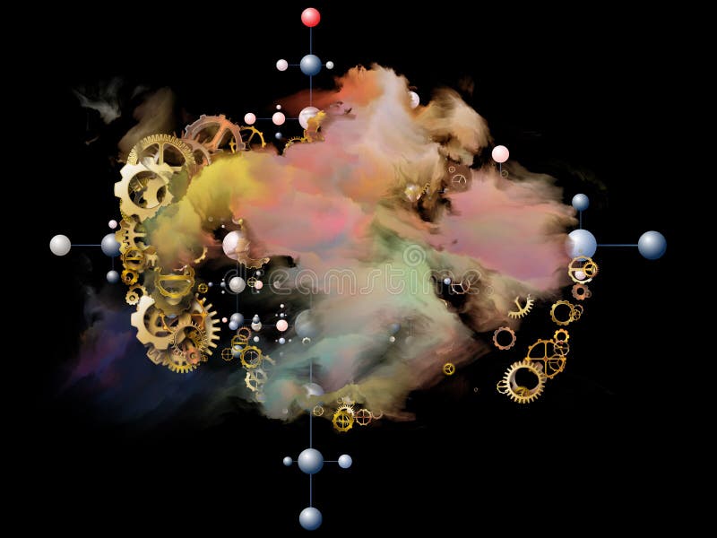 Cloud Science Abstraction stock illustration. Illustration of education ...