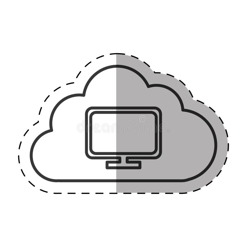 Cloud and Screen stock illustration. Illustration of information - 31774346