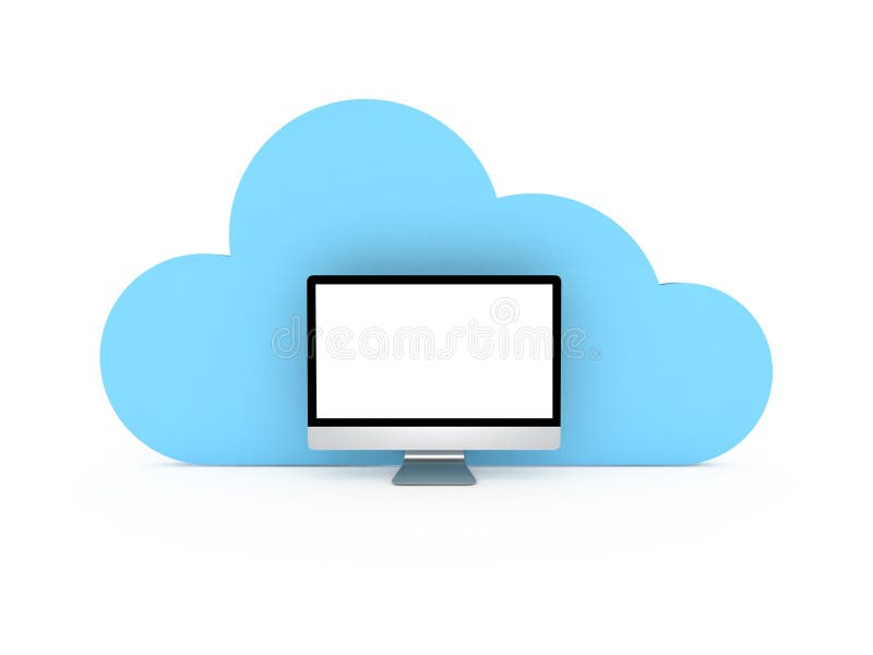 Cloud and Screen stock illustration. Illustration of information - 31774346