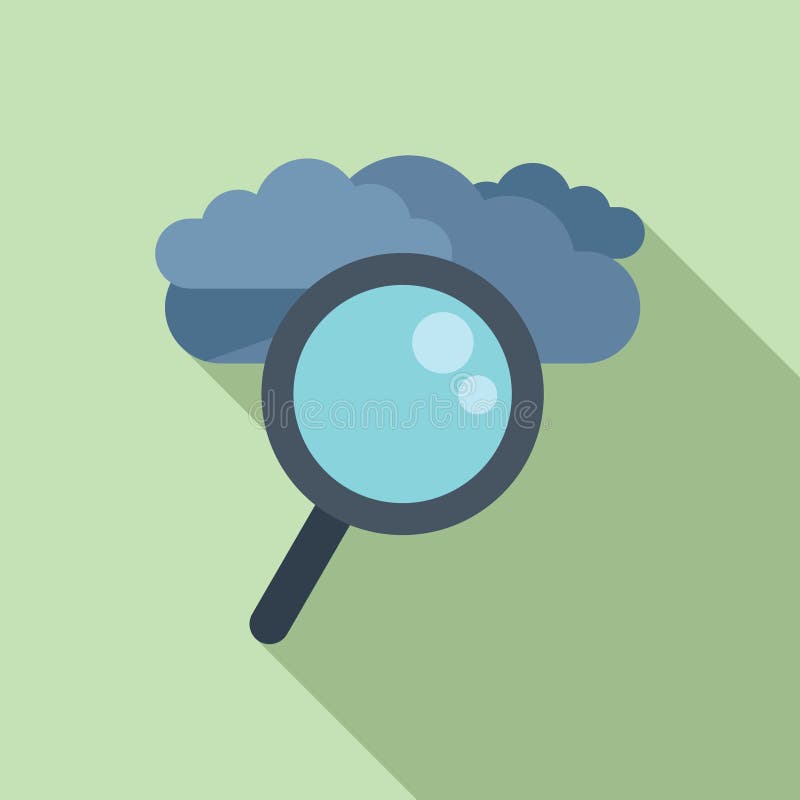 Cloud Search Filter Icon Flat Vector. Bookmark Online Stock ...