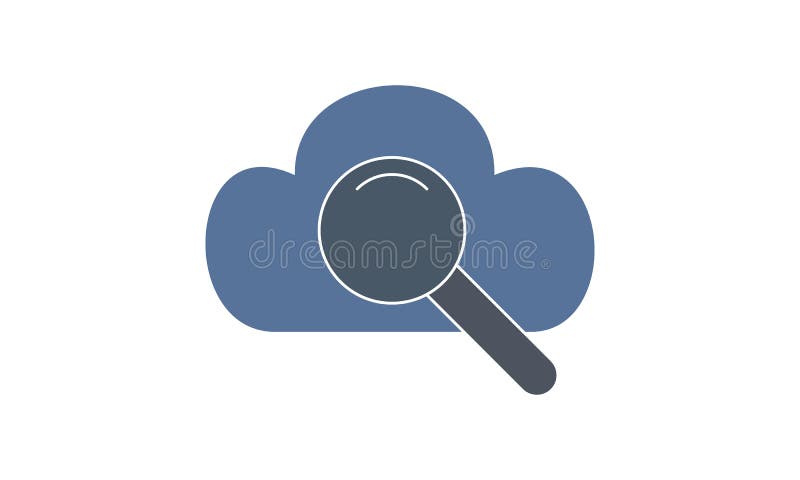 Cloud Search Icon Modern Flat Cloud Icon with Vector Image Stock ...