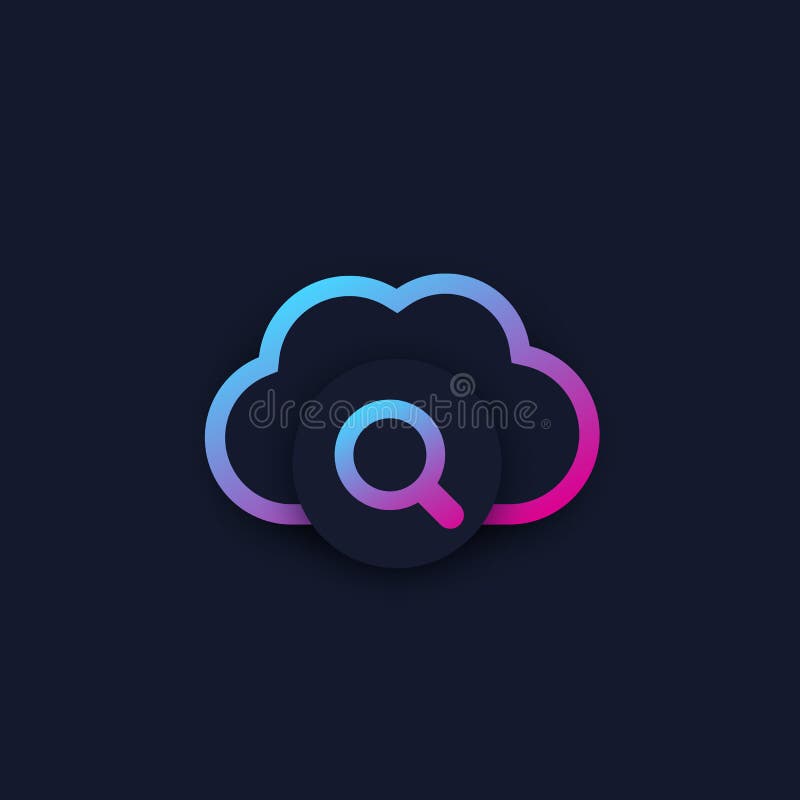 Cloud Search Logo Design, Vector Stock Vector - Illustration of service ...