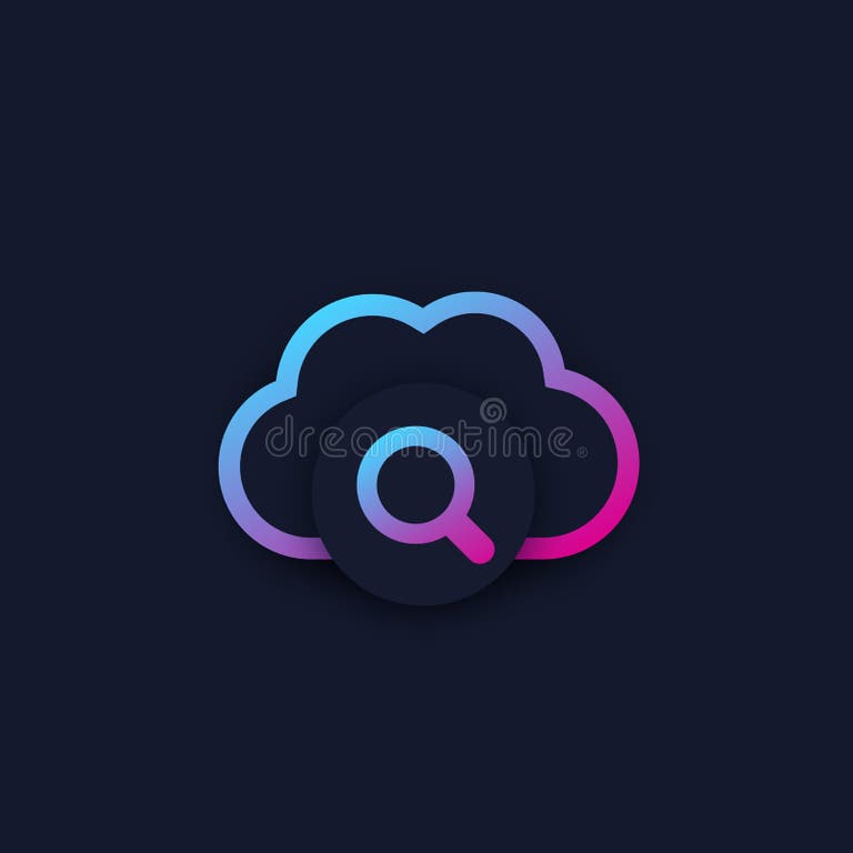 Cloud Search Logo Design, Vector Stock Vector - Illustration of service ...