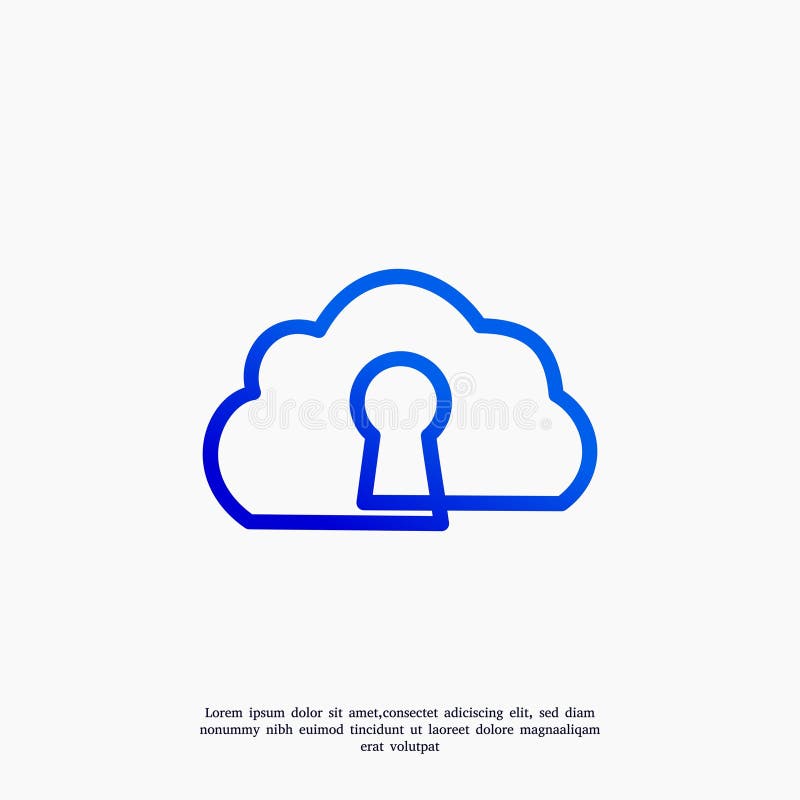 Cloud Secret Logo Design Template Illustration Stock Vector ...