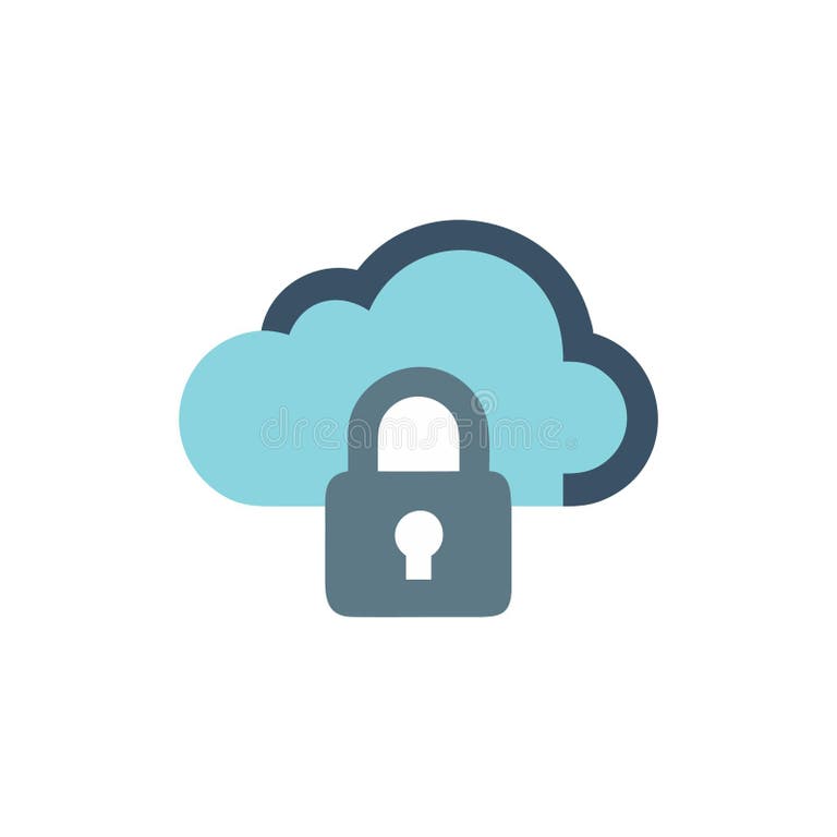 Cloud Security Access Control Icon Stock Photo - Illustration of vector ...