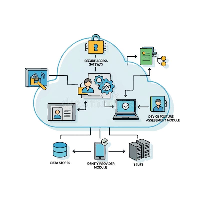 Gateway Identity Provider Data Stores Stock Illustrations – 1 Gateway ...