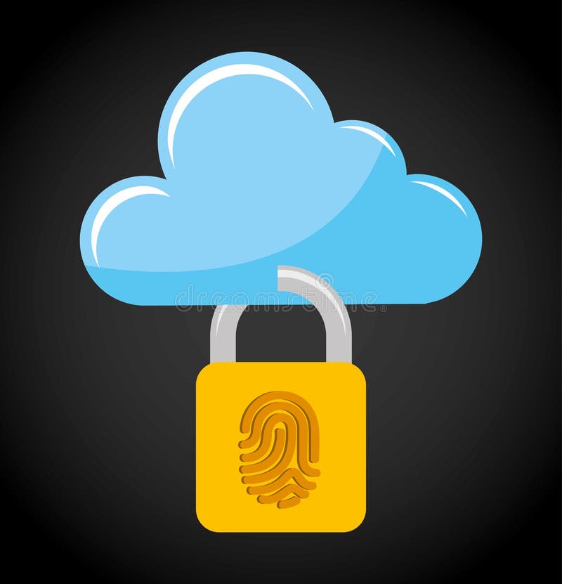 Cloud security stock vector. Illustration of identity - 50341740