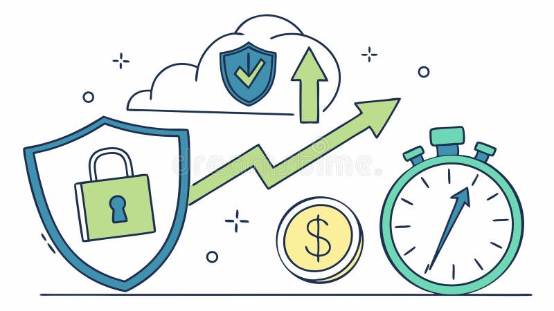 Cloud Security, Fast Delivery and Efficient Payment Process, Vector Design Generative AI Stock ...