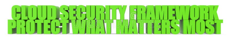 Cloud Security Framework Protect What Matters Most, 3d Text Stock ...