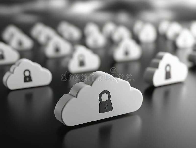 Cloud Security stock photo. Image of attack, virtual - 366133206