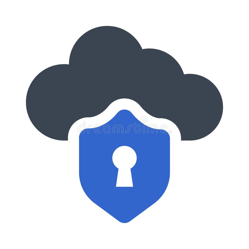 Cloud security icon stock vector. Illustration of cloud - 274945001