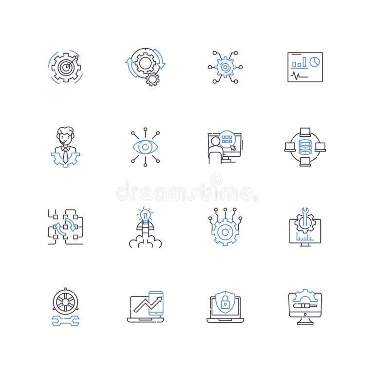 Cloud Security Line Icons Collection. Encryption, Firewall ...