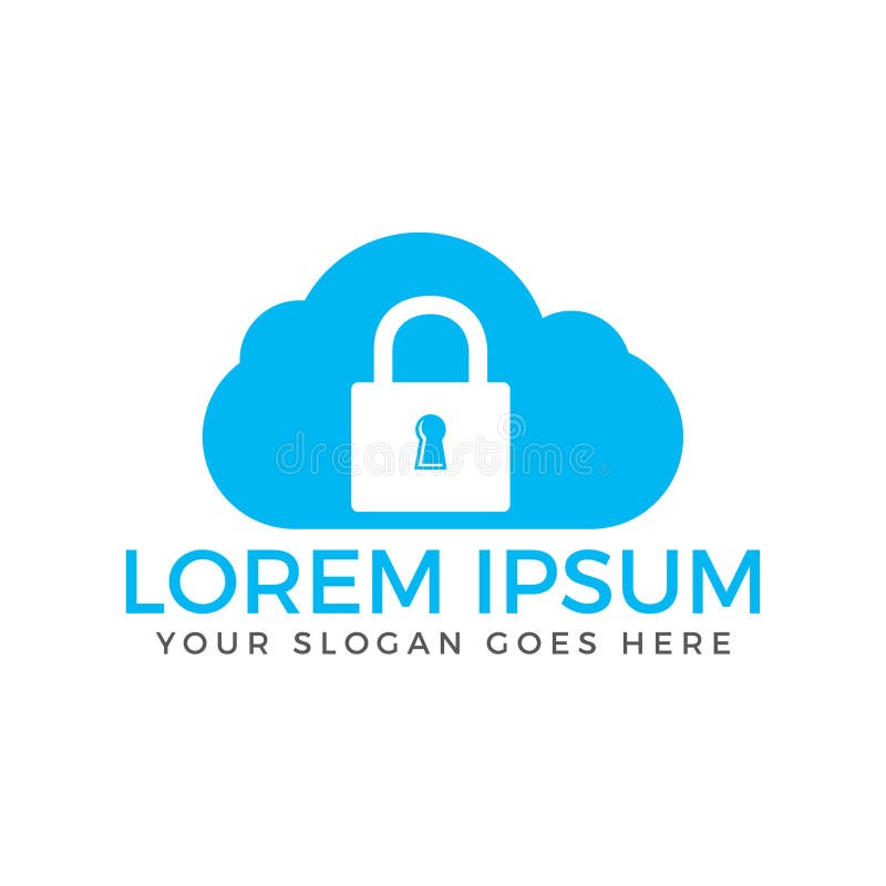 Cloud Security Logo Design. Stock Vector - Illustration of media ...