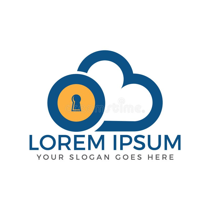Cloud Security and Protection Logo Design. Stock Vector - Illustration ...