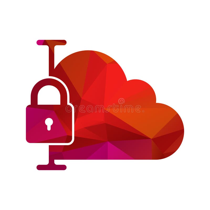 Cloud Security Templete it Vector Creative Illustration. Stock Vector - Illustration of element ...