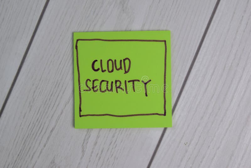 Cloud Security Text on Sticky Notes with Office Desk Concept Stock ...