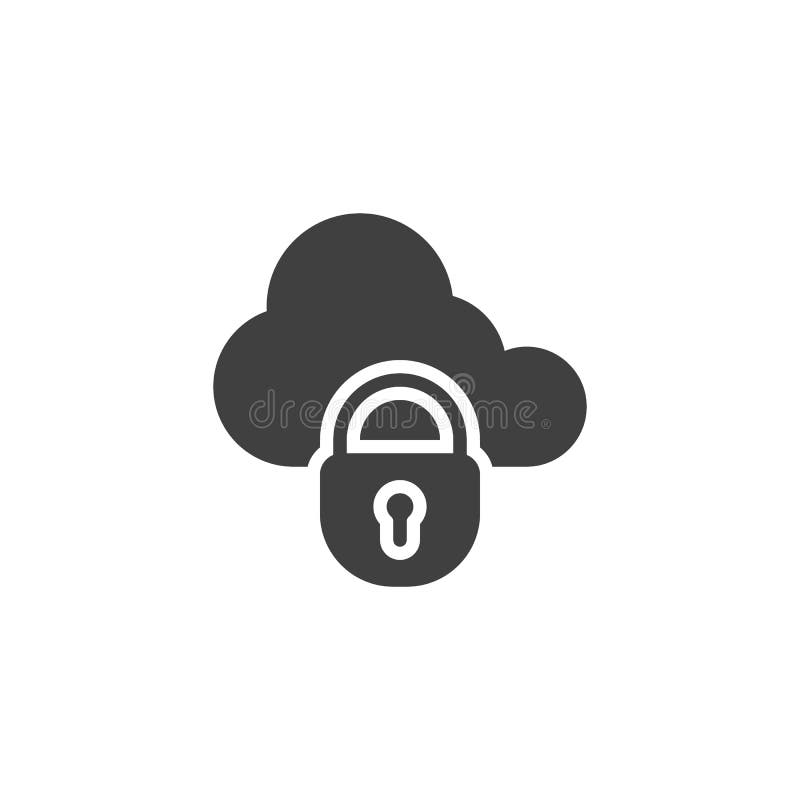 Cloud security vector icon stock vector. Illustration of data - 215899037