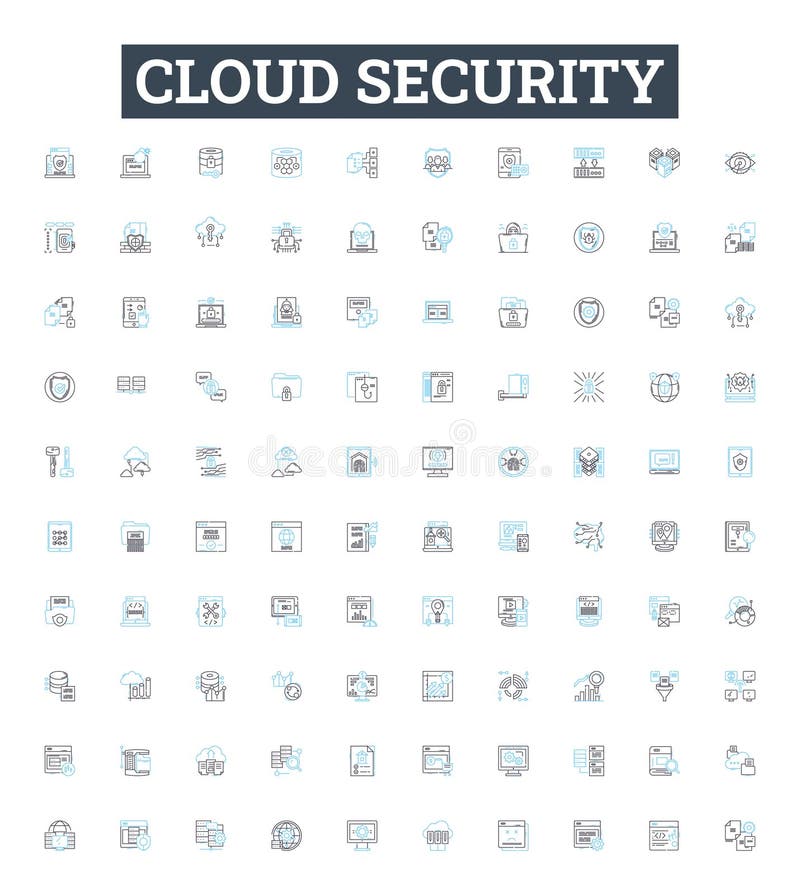 Cloud Security Vector Line Icons Set. Cloud, Security, Infrastructure ... Cloud Security Vector Line Icons Set. Cloud, Security, Infrastructure ...