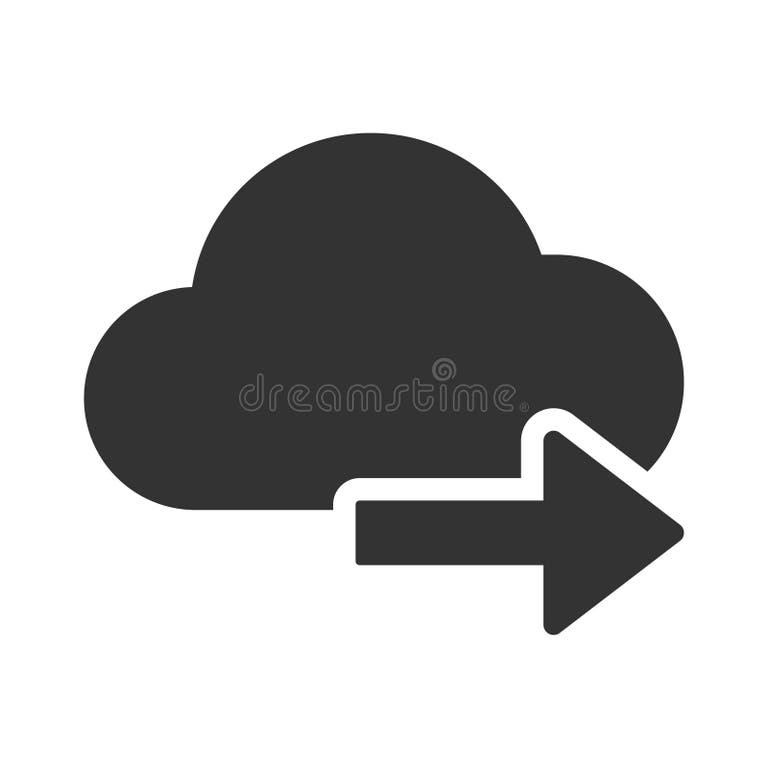Cloud sending file icon stock vector. Illustration of internet - 232063112