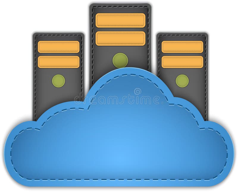 Cloud server stock vector. Illustration of computer, cloudscape - 28732443