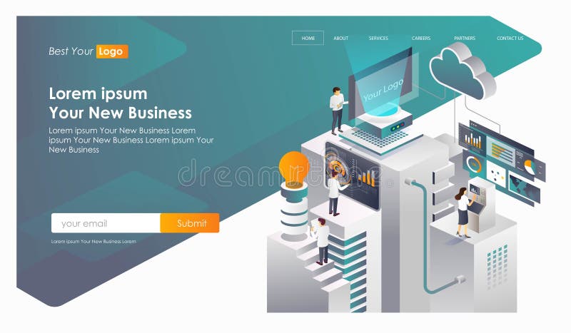 Computer Server Programer and Hacker Stock Vector - Illustration of ...